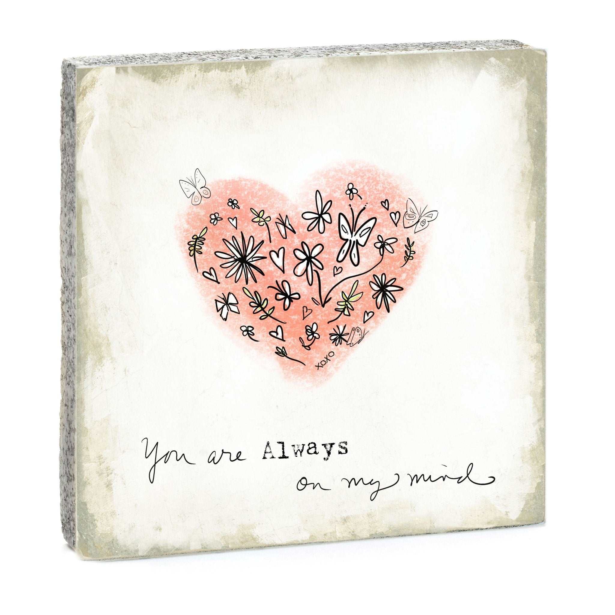 Always On My Mind - Handmade Art Block - Wall & Shelf Home Decor ...