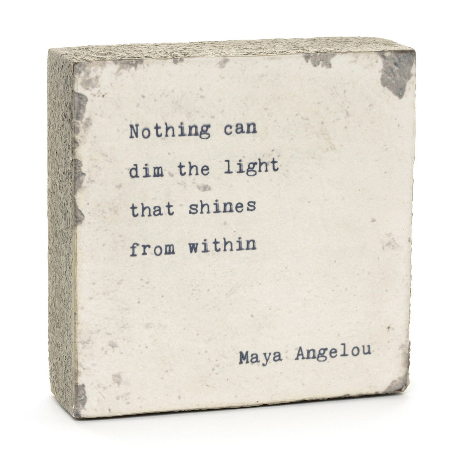 Small Wall Art Decor | Maya Angelou Quote | Dim Your Light – Cedar ...