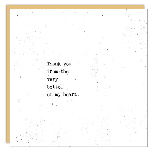 Homemade Cards - Thank You Bottom of Heart - Simple Thank You Cards ...