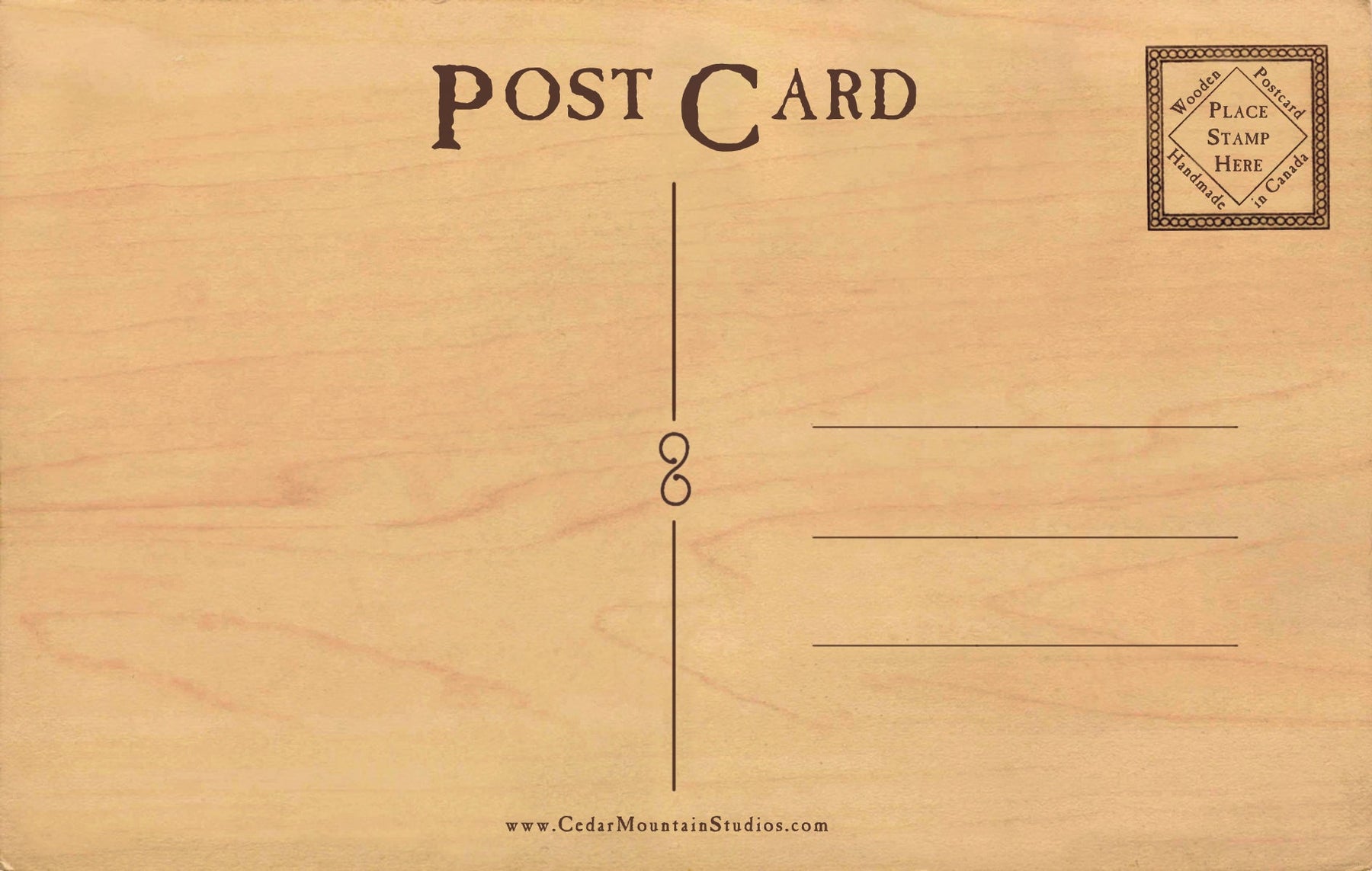 Maple Wood Postcard - Handmade in Canada, Writable & Mailable – Cedar ...